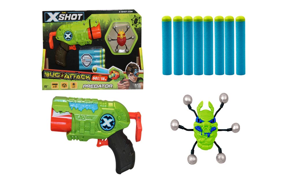 Pištola Predator Bug Attack, 15 cm, X-Shot, Zuru | UNIKATOY toys