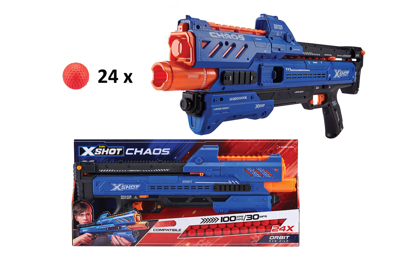 Puška Chaos-Orbit, X-Shot, Zuru | UNIKATOY toys